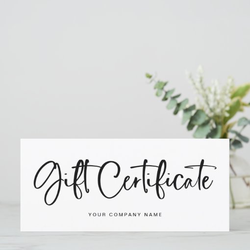 Casual Handwritten Script | Gift Certificate | Zazzle