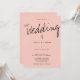 Casual Modern Pink Black Typography Wedding Invitation | Zazzle