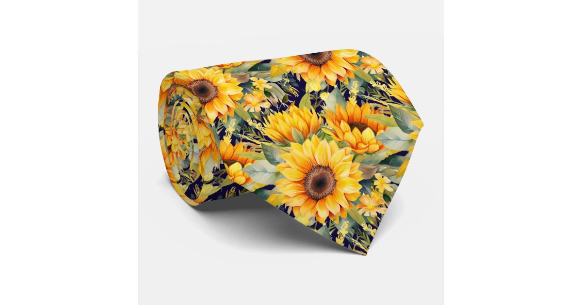 Casual Office Neck Tie | Van Gogh Sunflowers | Zazzle