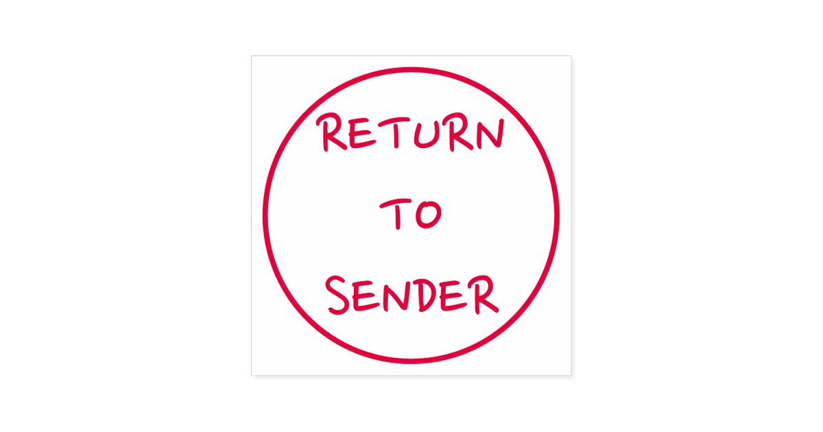 Casual "RETURN TO SENDER" in a Circle Outline Self-inking Stamp | Zazzle