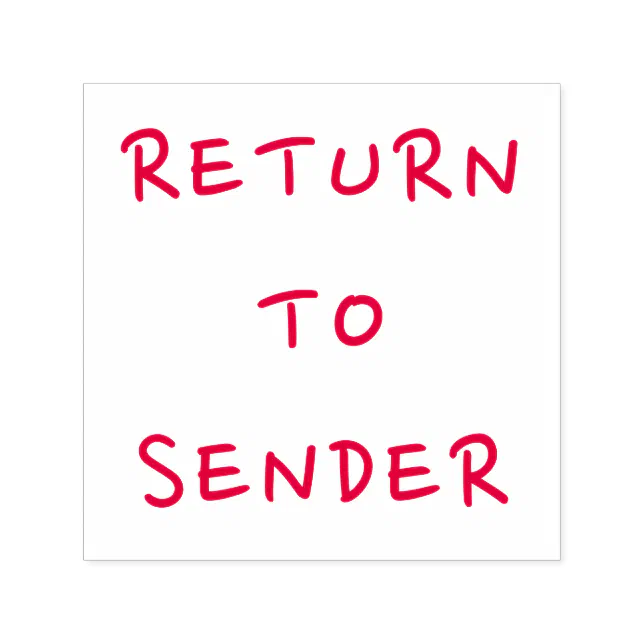 Casual "RETURN TO SENDER" Self-inking Stamp | Zazzle