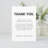 Casual script thank you message note card | Zazzle