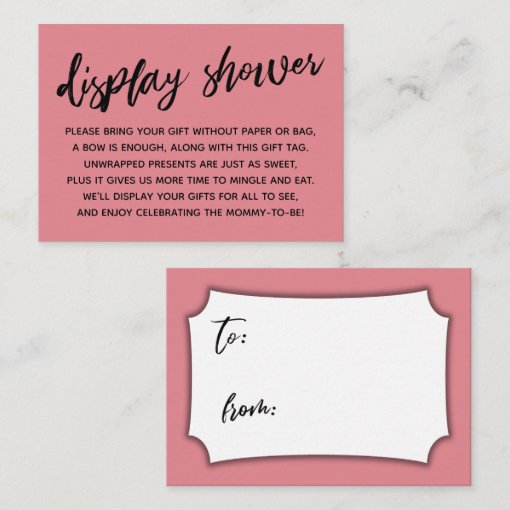 Casual Strawberry Display Baby Shower No Gift Wrap Enclosure Card | Zazzle