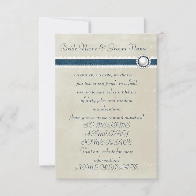 Casual Wedding Invitation | Zazzle