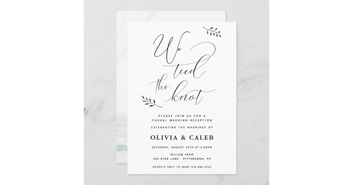 Casual Wedding Reception Invitation | Zazzle