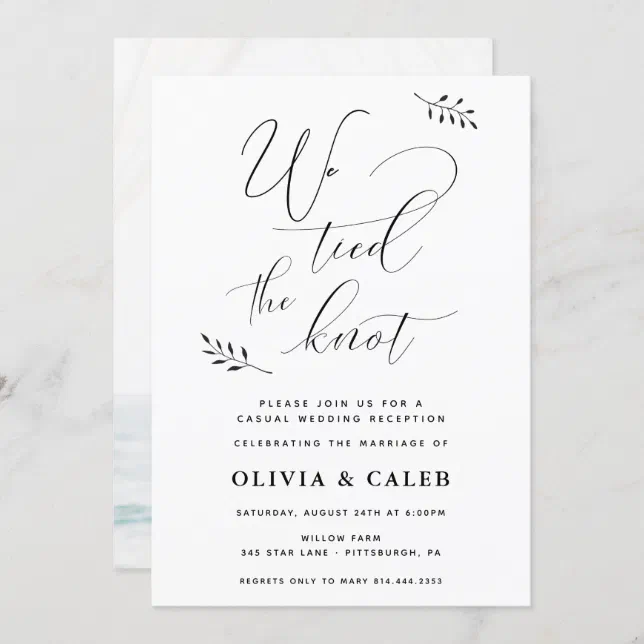 Casual Wedding Reception Invitation | Zazzle