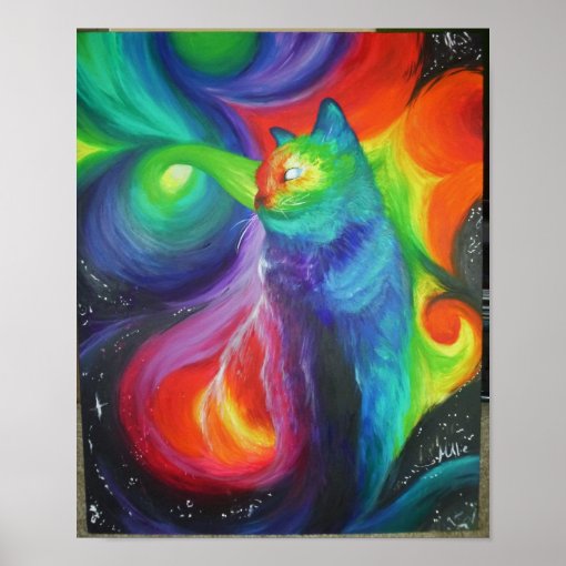 Cat Abstract Poster | Zazzle