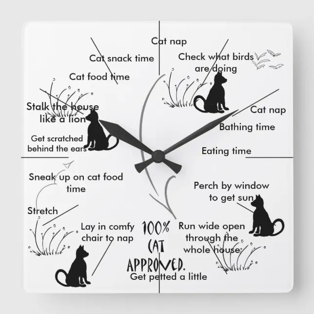 Cat Activity Clock for Cats CricketDiane | Zazzle
