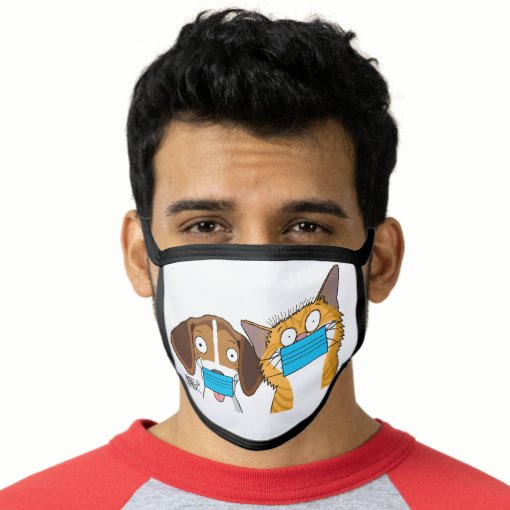 Cat and Dog Covid Face Mask. Face Mask | Zazzle