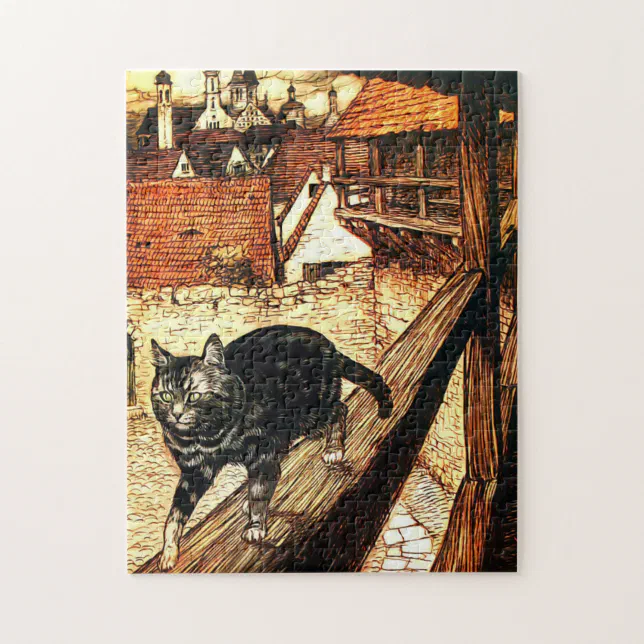 Cat and Mouse by Arthur Rackham Jigsaw Puzzle | Zazzle