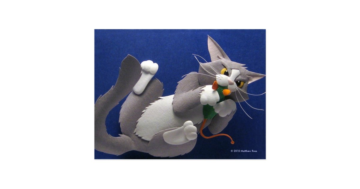 Cat and Mouse Postcard | Zazzle.com
