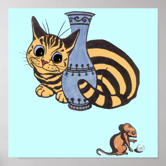 Cat and Mouse Poster | Zazzle