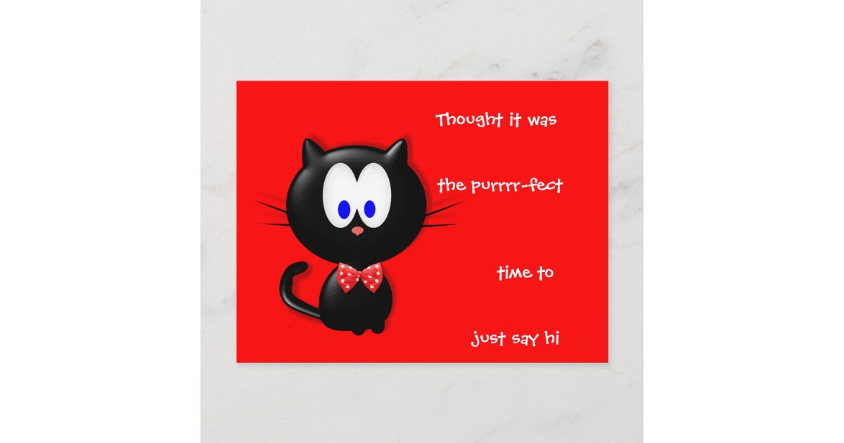 Cat and salutation postcard | Zazzle