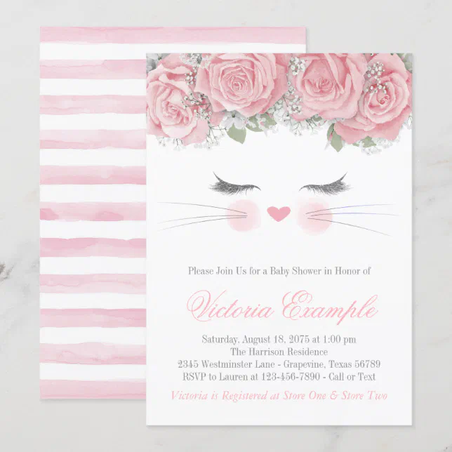 Cat Baby Shower Invitation | Zazzle