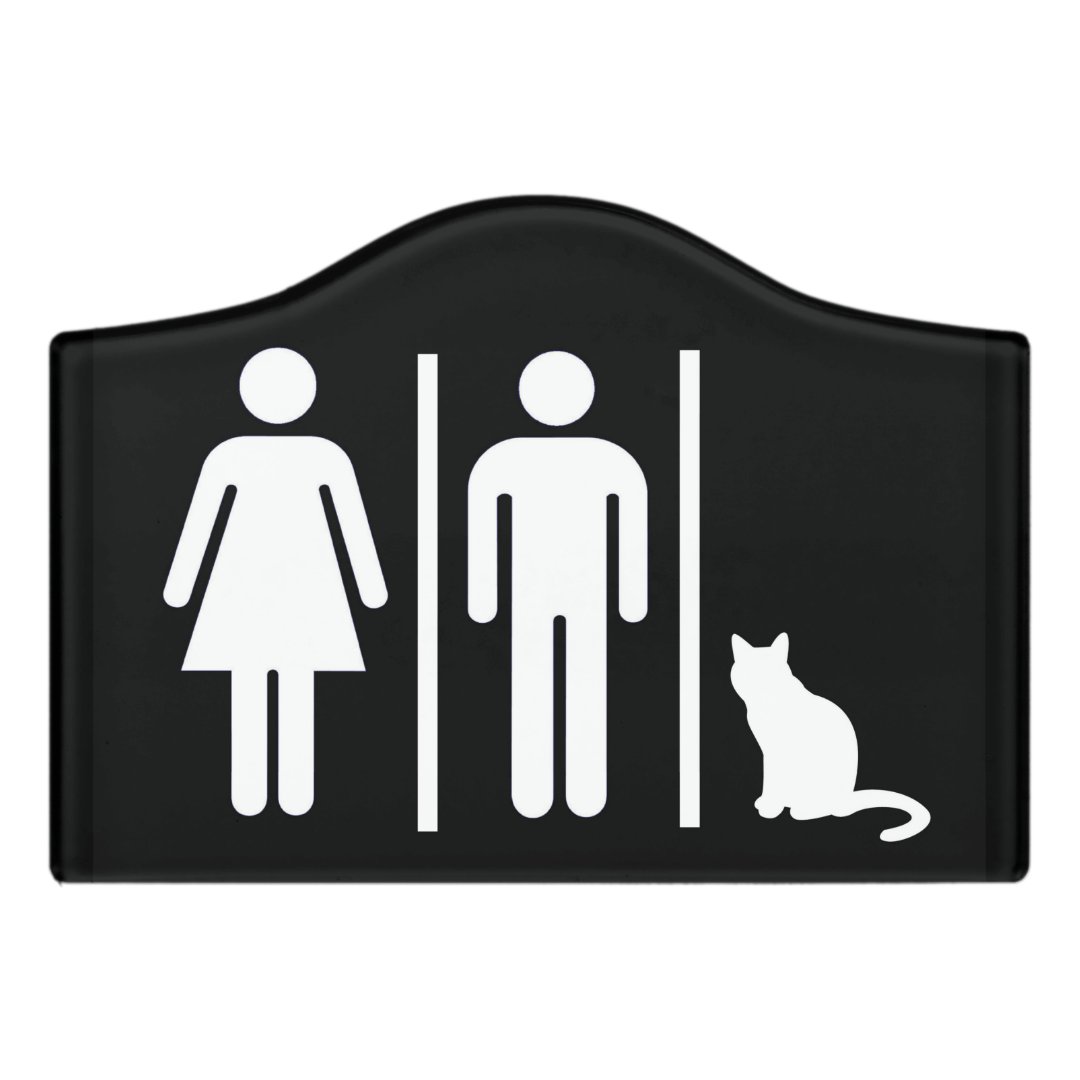 Cat Bathroom Sign | Zazzle