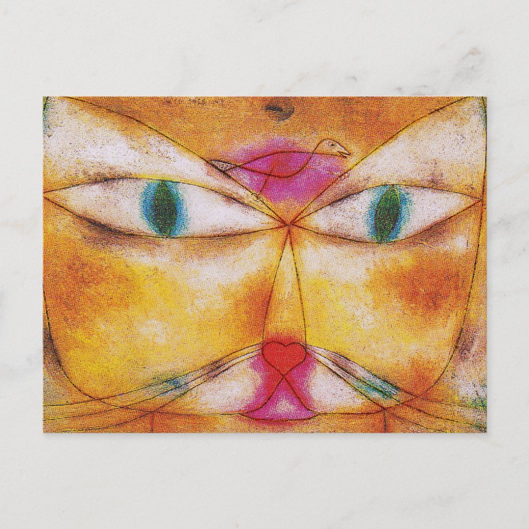 Cat & Bird by Paul Klee Postcard | Zazzle