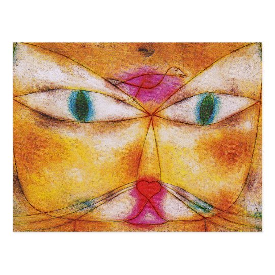 Cat & Bird by Paul Klee Postcard | Zazzle.com