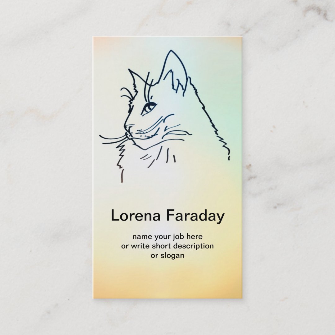 cat business card | Zazzle