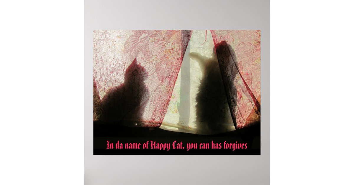 Cat Confessional Booth Meme Poster | Zazzle