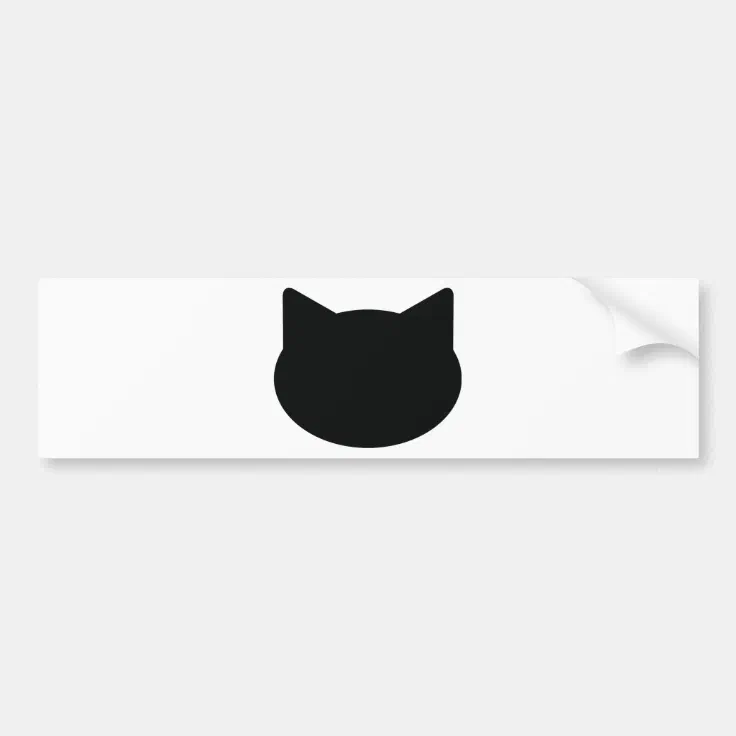 cat contour icon bumper sticker | Zazzle