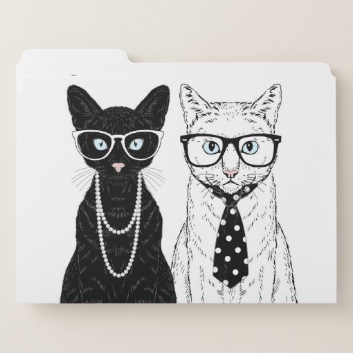 Cat Couple File Folder | Zazzle
