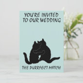 CAT COUPLE WEDDING CUSTOM INVITATIONS | Zazzle