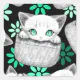 Cat Cute and Playful peaking from a Pocket Square Sticker | Zazzle