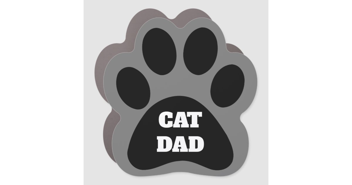 CAT DAD Pet Car Magnet | Zazzle