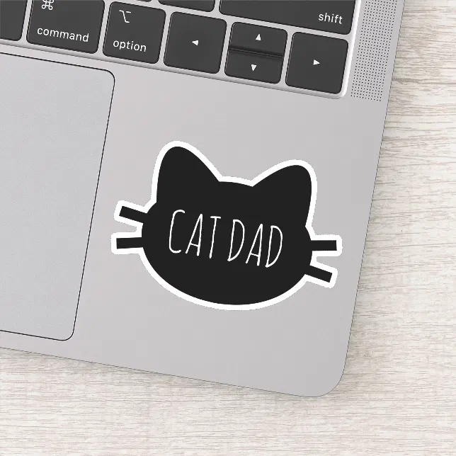 CAT DAD Vinyl Cut Custom Sticker | Zazzle