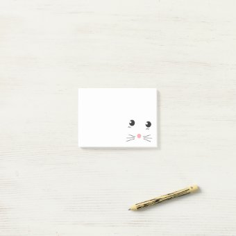 Cat face line drawing post-it notes | Zazzle