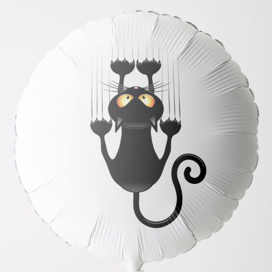 Cat Falling down fun cartoon character Balloon | Zazzle.com