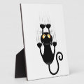 Cat Falling down fun cartoon character Plaque | Zazzle