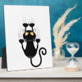 Cat Falling down fun cartoon character Plaque | Zazzle