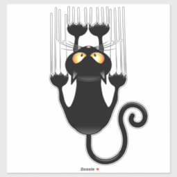 Cat Falling down fun cartoon character Sticker | Zazzle