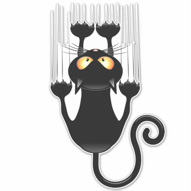 Cat Falling down fun cartoon character Sticker | Zazzle