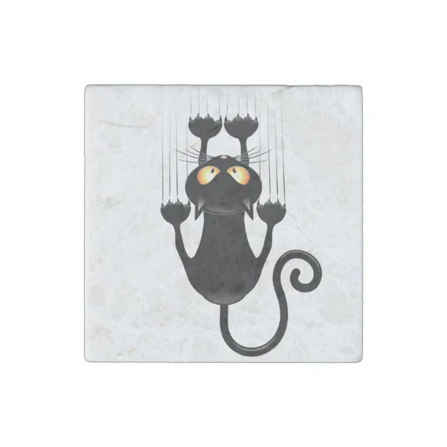 Cat Falling down fun cartoon character Stone Magnet | Zazzle