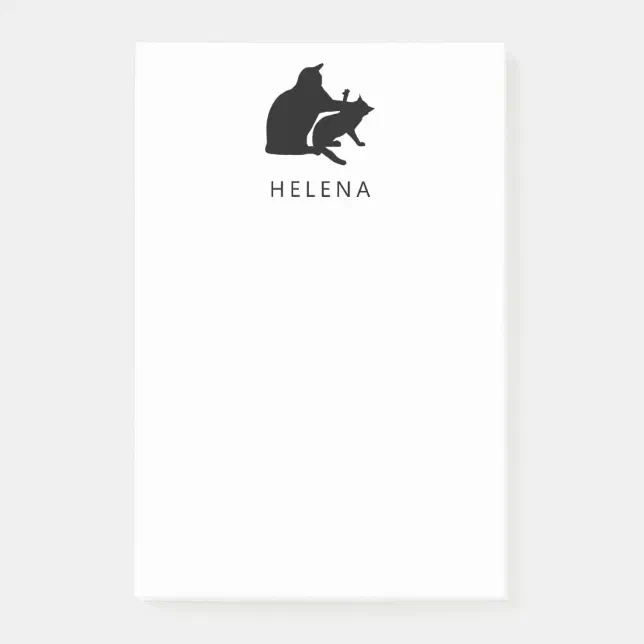 Cat Fight Drawing Funny Cats Sketch Personalized Post-it Notes | Zazzle
