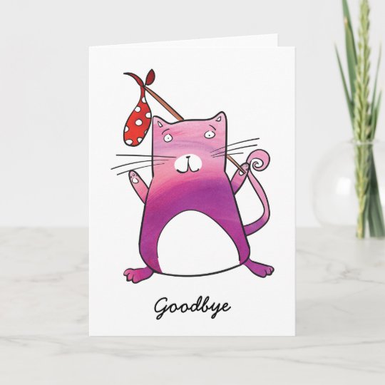 Cat Goodbye Card | Zazzle.com