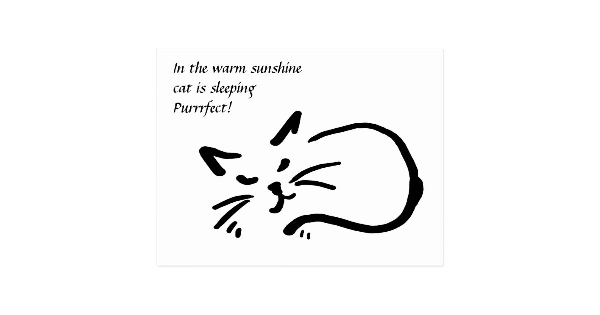 Cat haiku postcard | Zazzle.com