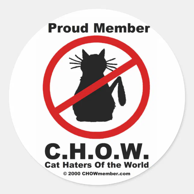 Cat Haters Of the World Stickers | Zazzle