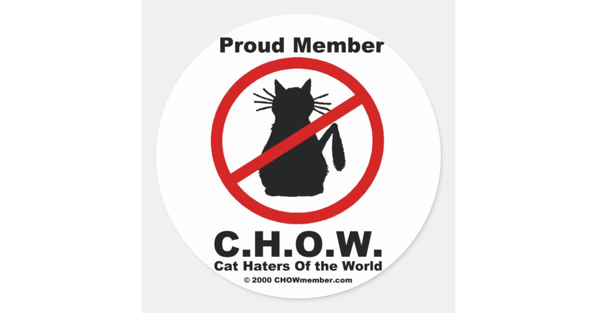 Cat Haters Of the World Stickers | Zazzle