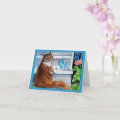 Cat hobo sign, kind lady lives here greeting card | Zazzle