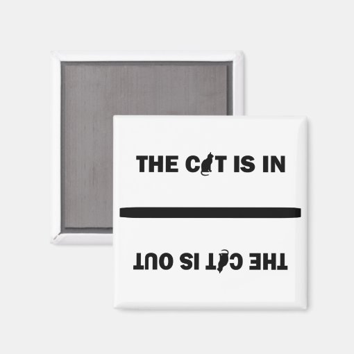 Cat In/Out Magnet | Zazzle