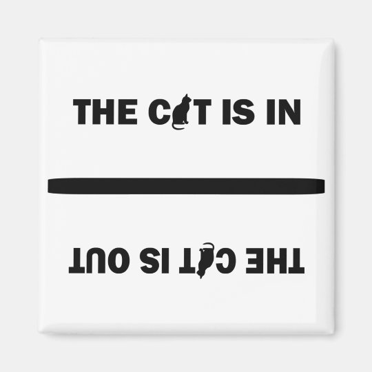 Cat In/Out Magnet | Zazzle.com