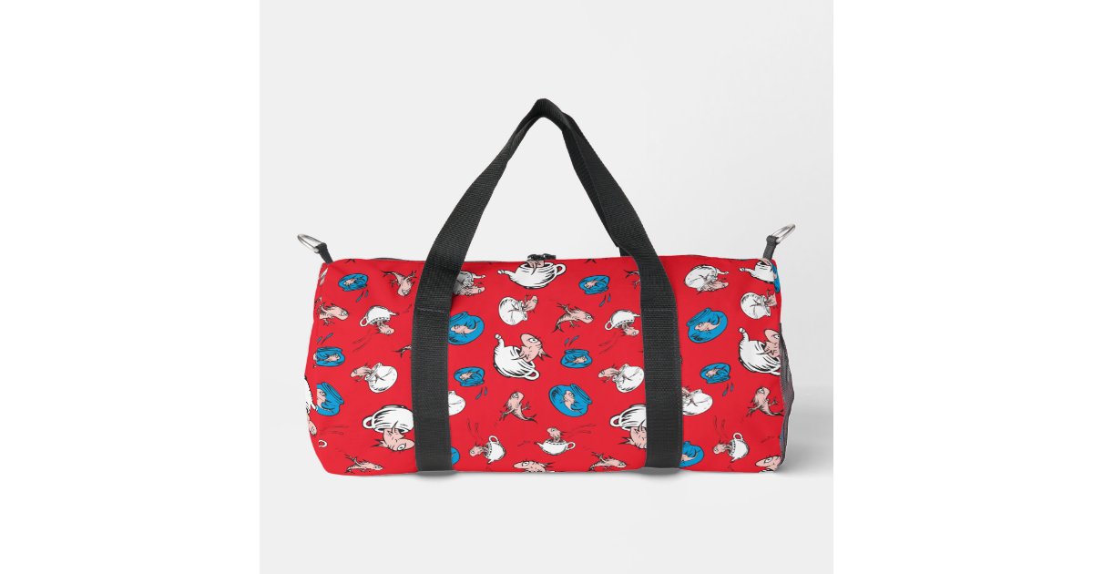 Cat In The Hat | The Fish Red Pattern Duffle Bag | Zazzle