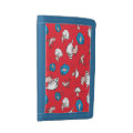 Cat In The Hat | The Fish Red Pattern Trifold Wallet | Zazzle