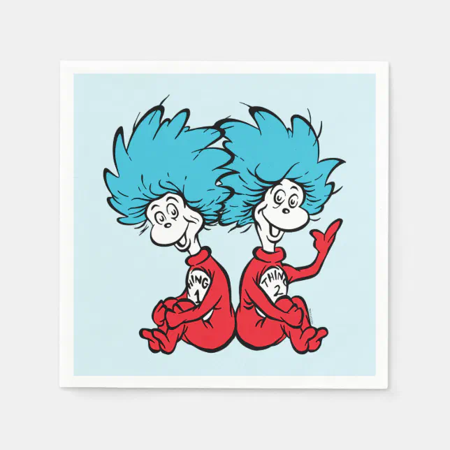Cat in the Hat Thing One & Thing Two Napkins | Zazzle