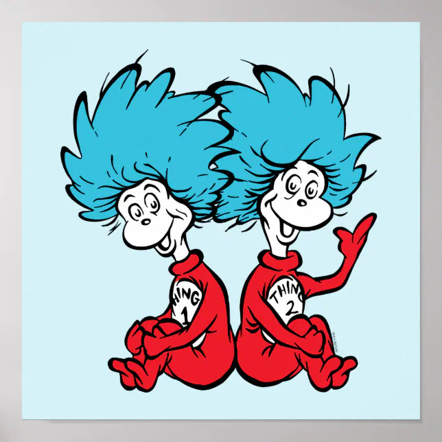 Cat in the Hat Thing One & Thing Two Poster | Zazzle