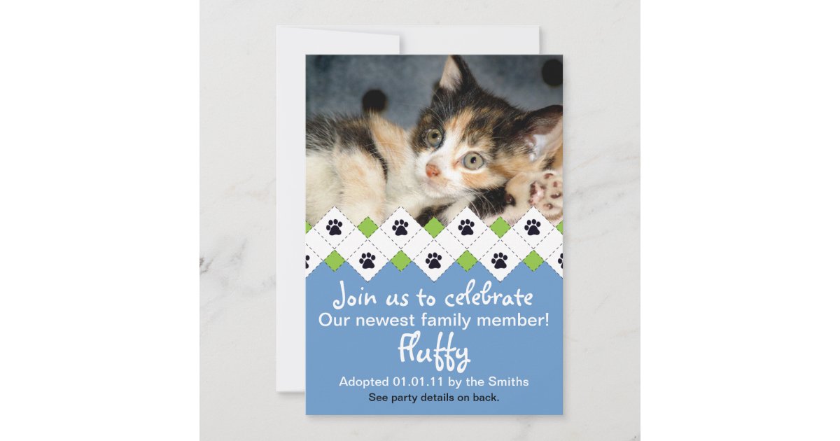 Cat/Kitten Adoption Announcement | Zazzle