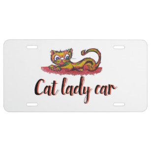 Kitty Cat License Plates | Zazzle